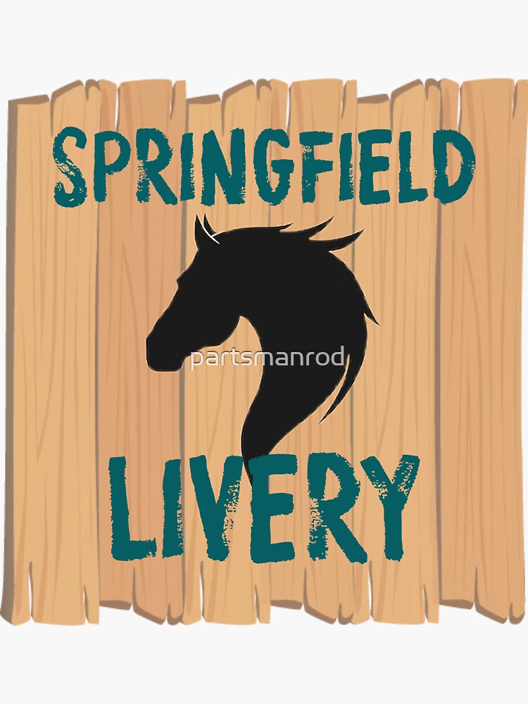 "Springfield livery" Sticker by partsmanrod | Redbubble