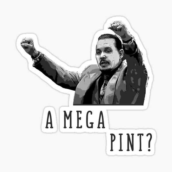"A Mega Pint - Funny Design" Sticker by PHX-Fashion | Redbubble