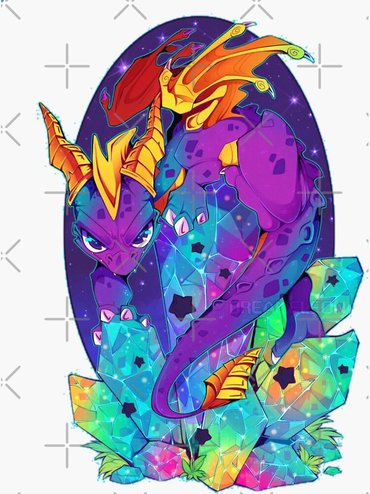 "Spyro the dragon" Sticker for Sale by Best4u7 | Redbubble