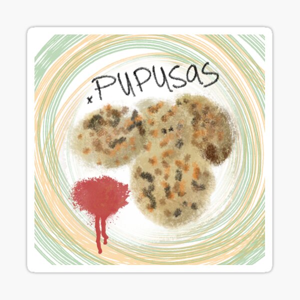 "Pupusas" Sticker by SalviThings | Redbubble