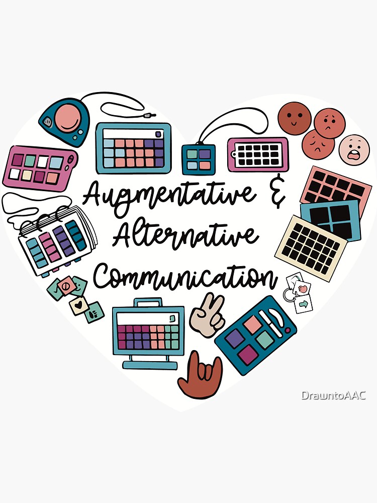 "AAC heart design " Sticker for Sale by DrawntoAAC | Redbubble