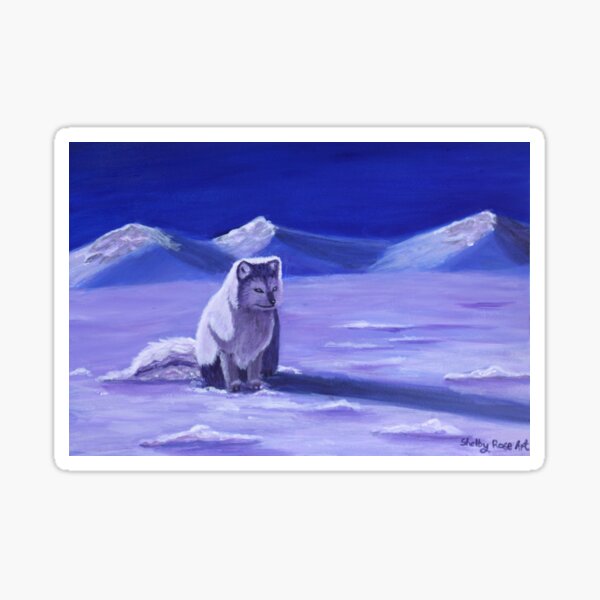 "The Little Arctic Fox" Sticker for Sale by ShelbyRoseArt | Redbubble