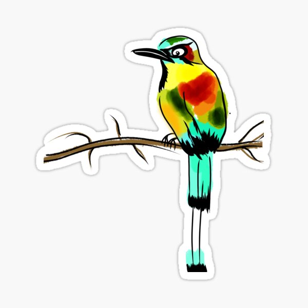 "El Torogoz" Sticker by SalviThings | Redbubble