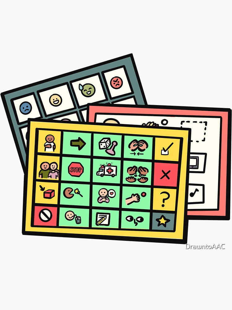 "AAC Core boards sticker" Sticker for Sale by DrawntoAAC | Redbubble