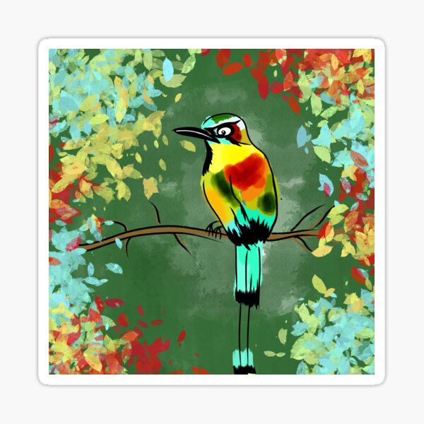 "Colorful Torogoz" Sticker for Sale by SalviThings | Redbubble