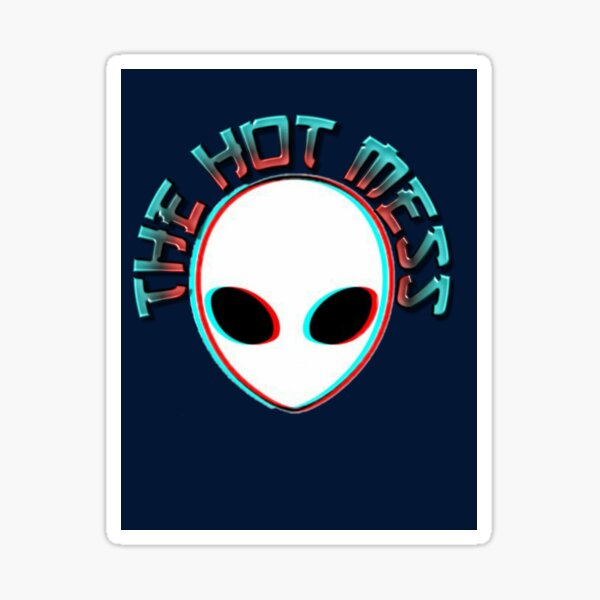 "Alien" Sticker for Sale by TheHotMessBand | Redbubble