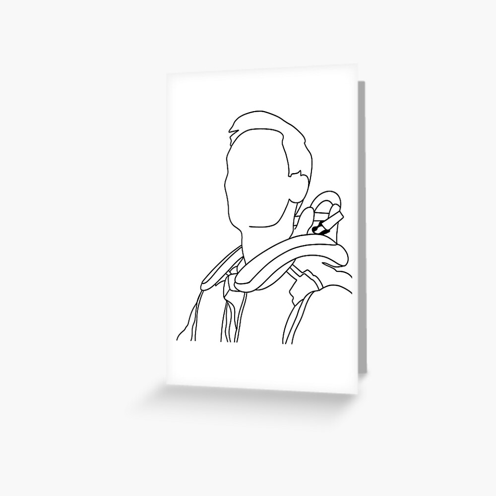 "George Russell Mercedes F1 Outline" Greeting Card by CarrotTopDesign ...
