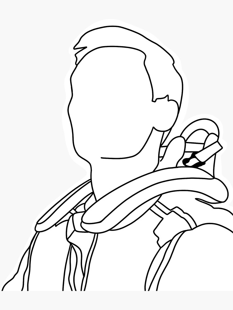 "George Russell Mercedes F1 Outline" Sticker by CarrotTopDesign | Redbubble