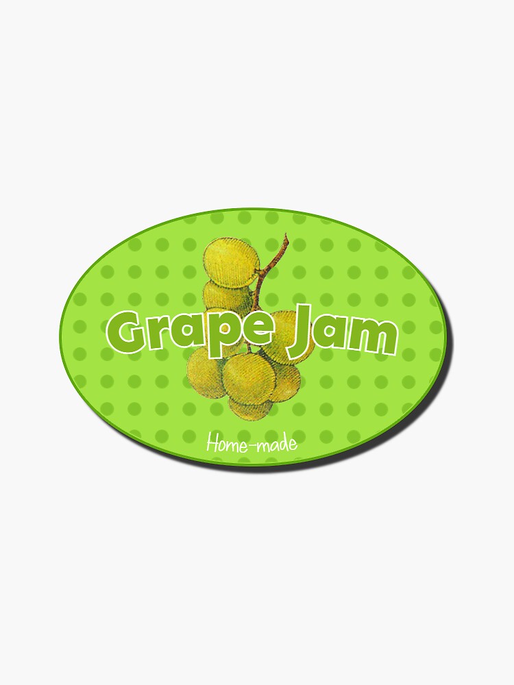 "Home-made Grape Jam Label" Sticker by ArtyRuby | Redbubble