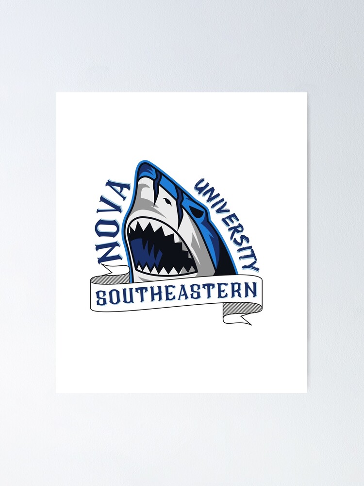 "Nova Southeastern University blue shark NSU" Poster for Sale by oufa ...
