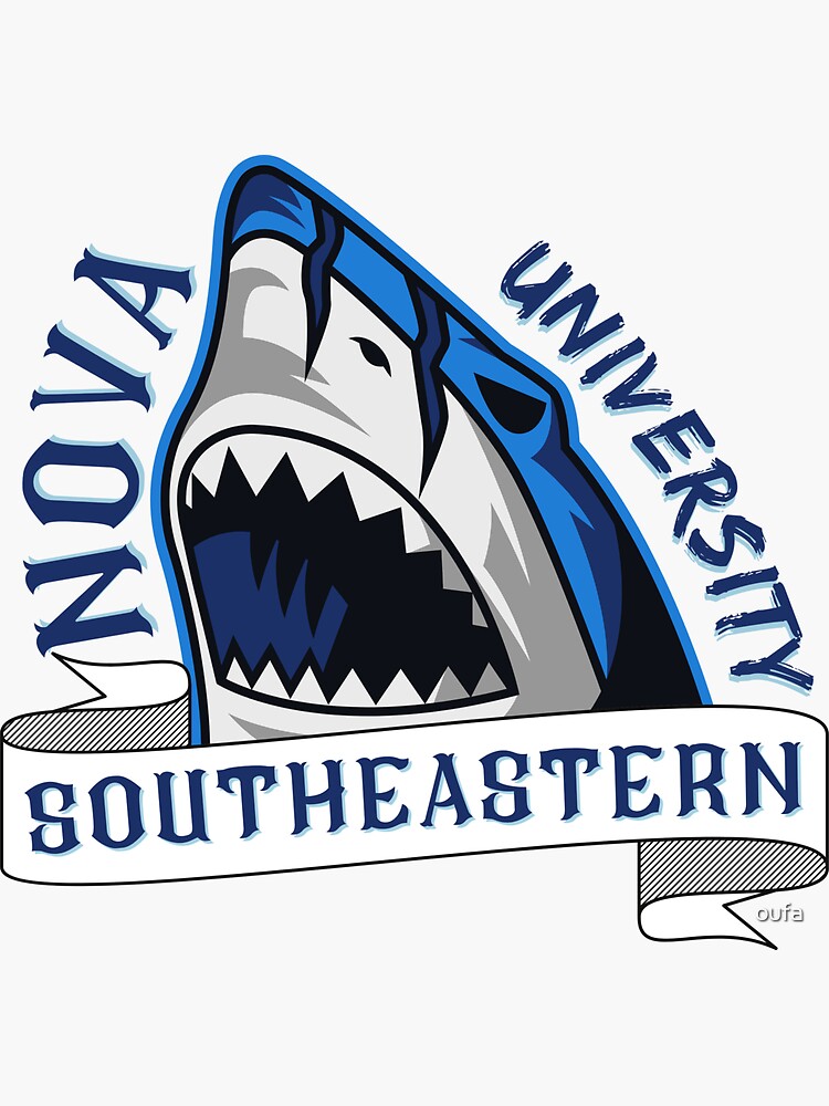 "Nova Southeastern University blue shark NSU" Sticker for Sale by oufa ...