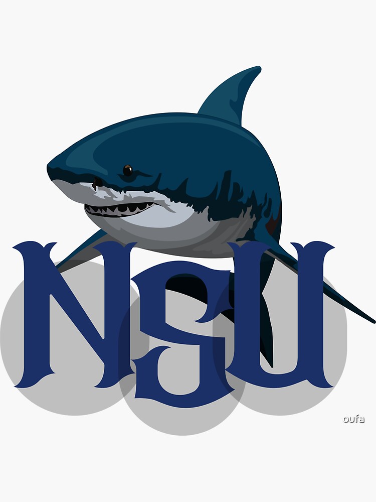 "Nova Southeastern University blue shark NSU" Sticker by oufa | Redbubble