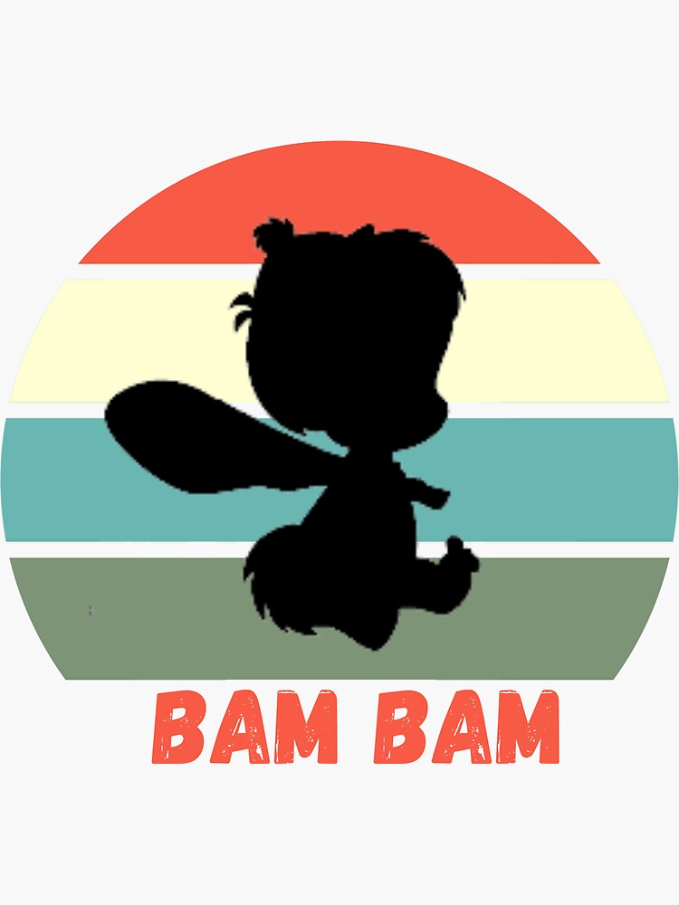 "BAM BAM" Sticker by purplepeppers | Redbubble