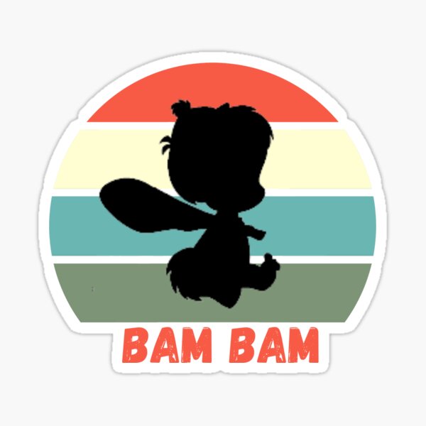 "BAM BAM" Sticker by purplepeppers | Redbubble