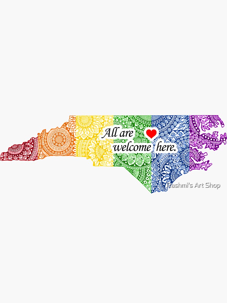 "NC North Carolina Pride Art" Sticker by rkrishnappa | Redbubble