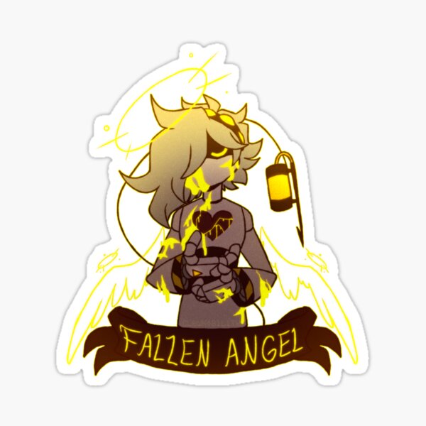 "FALLEN ANGEL" Sticker by Broken-TeaParty | Redbubble