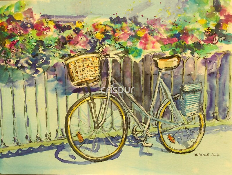 "Wonky wheeled bike" by christine purtle | Redbubble
