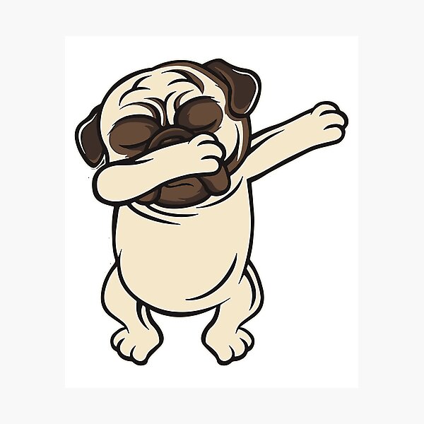 Impression photo « Drôle Pug Dab - Dabbing Pug - Pug Dabbing », par ...