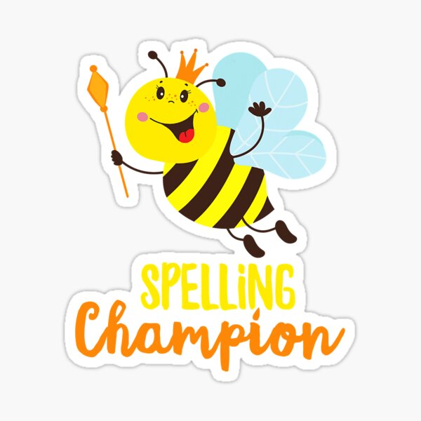 "Spelling Champion Cute Bee Winner" Sticker for Sale by levintere ...