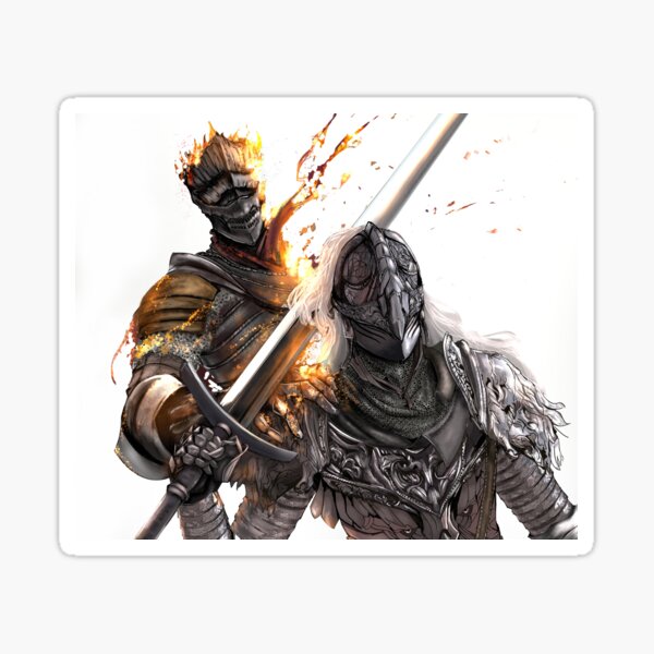 "Ashen One And The Tarnished" Sticker for Sale by ChenTrevino | Redbubble
