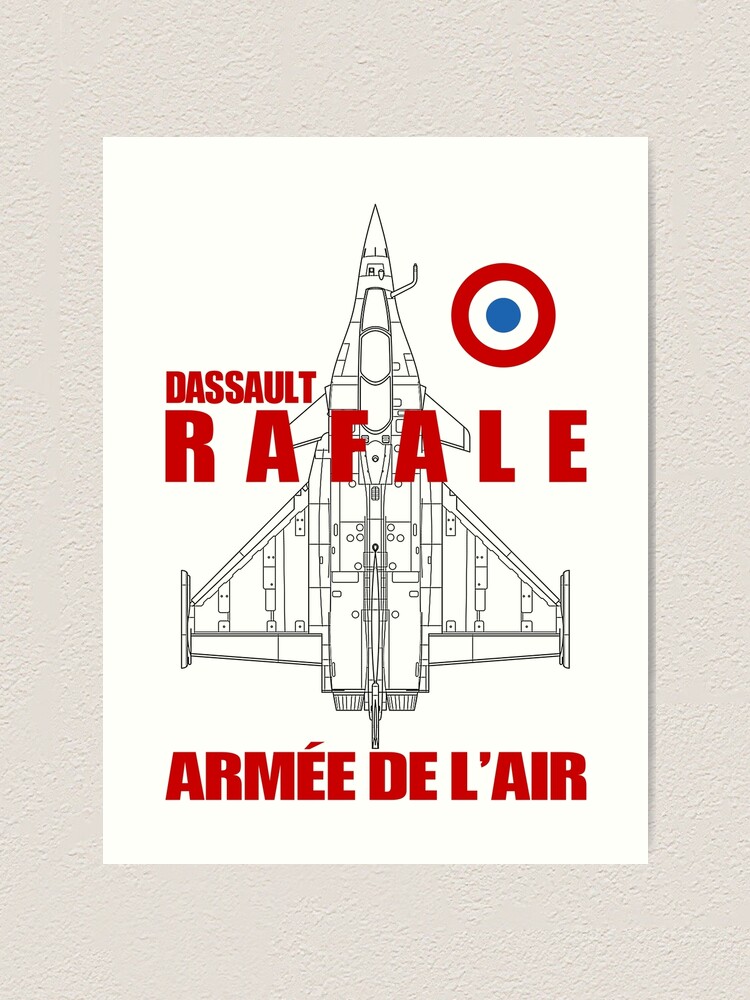 "Dassault Rafale Armée De L'air Top View" Art Print for Sale by ...