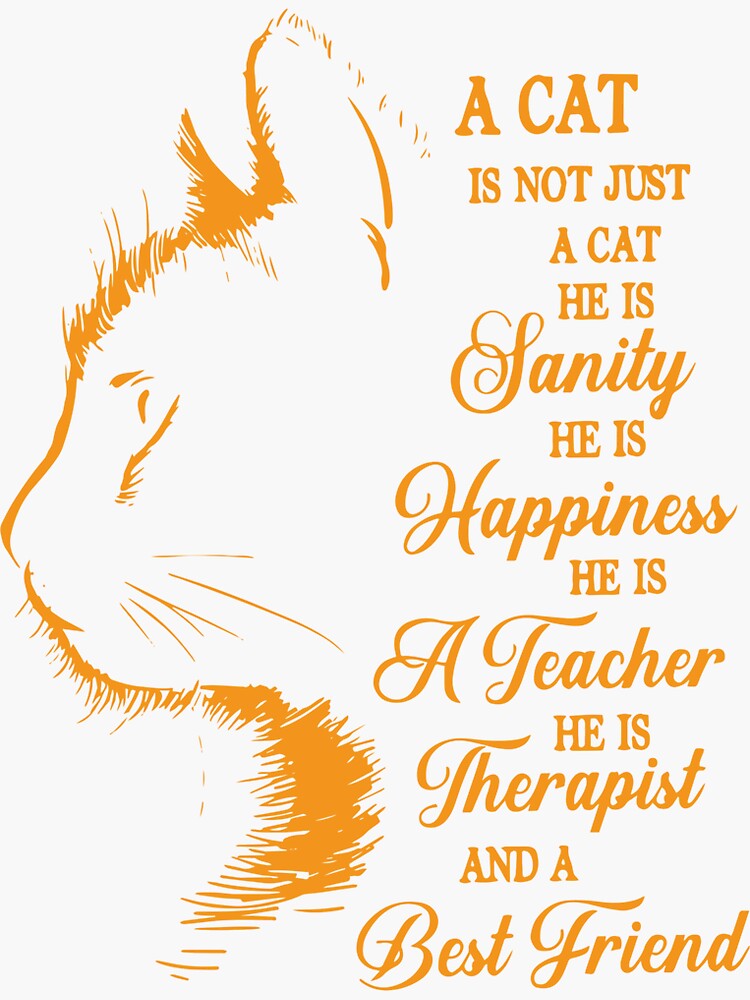 "A cat not just a cat he is sanity he is happiness he is therapist and ...