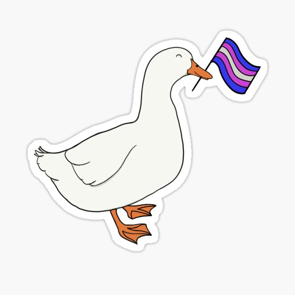 "Trans Pride Doodle Duck " Sticker by A-dusoedesigns | Redbubble