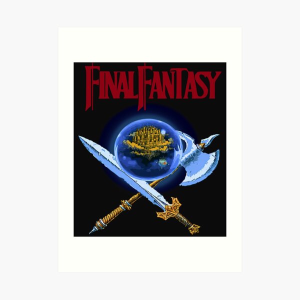 "Final Fantasy NES Box Art Retro Video Game" Art Print for Sale by ...