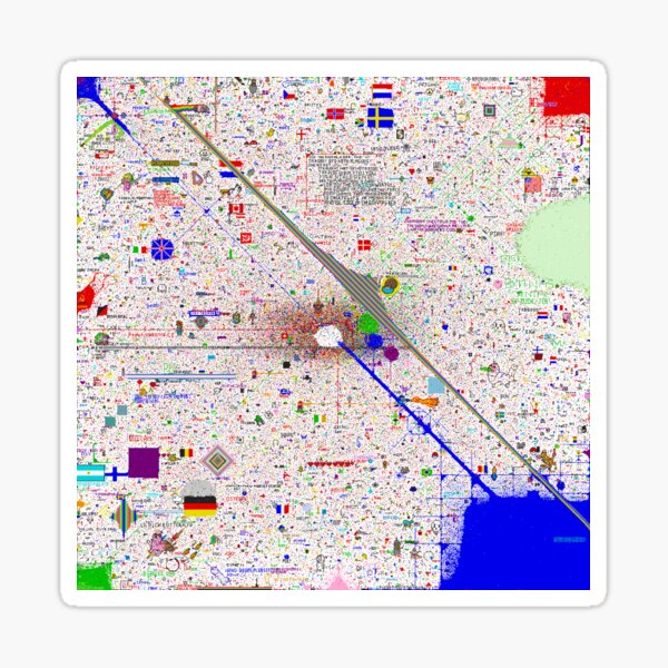 "Reddit /r/Place 12K resolution (6 hours)" Sticker for Sale by bobbooo ...