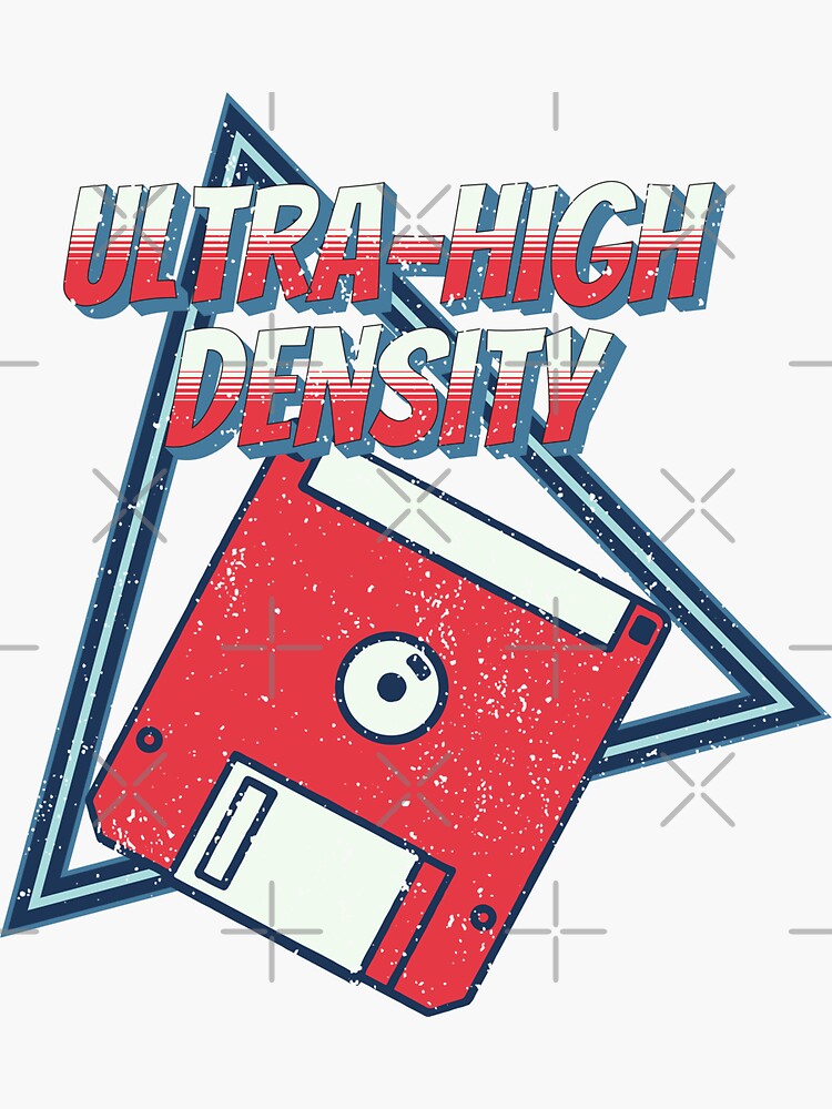 "80s Retro Floppy Disk Ultra High Density Design" Sticker by ...