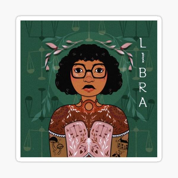 "LIBRA" Sticker for Sale by tovaengel | Redbubble