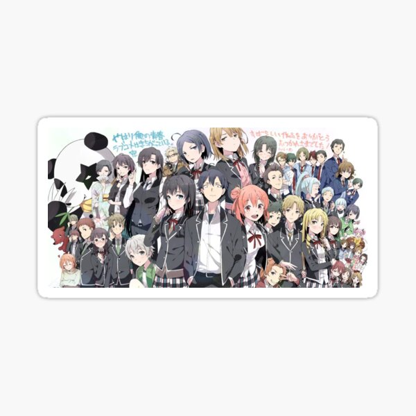 "My Teen Romantic Comedy SNAFU poster" Sticker by robertadaws | Redbubble