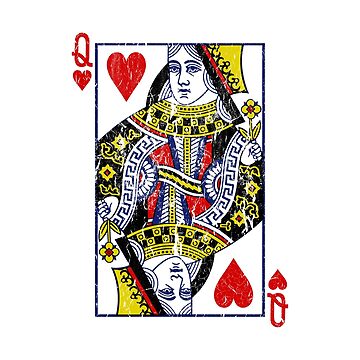 "Queen of Hearts Playing Card" Art Board Print for Sale by vladocar ...