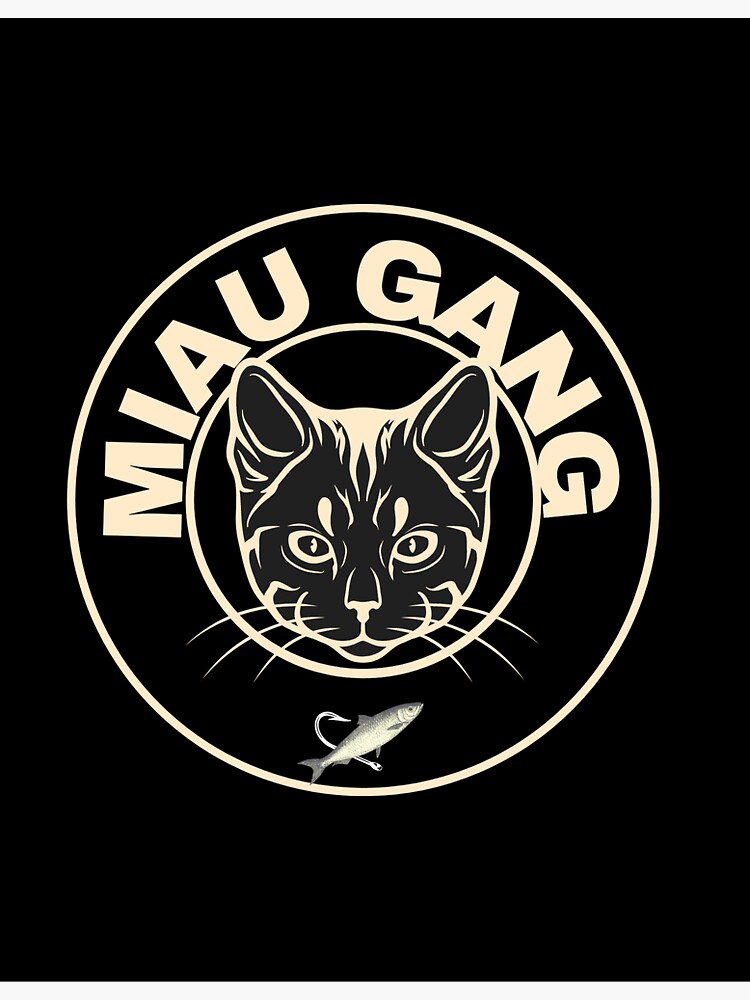 "Cats T shirt Miau Gang" Sticker by Moodfashion22 | Redbubble