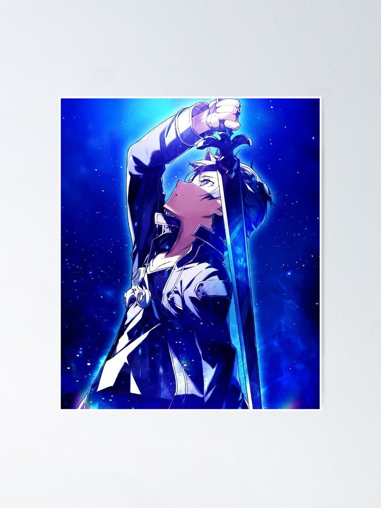 "Sword Art Online - Kirito" Poster for Sale by Rosalethan | Redbubble