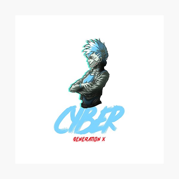 Lámina fotográfica «CYBER GENERATION X - mohawk de llama azul ...