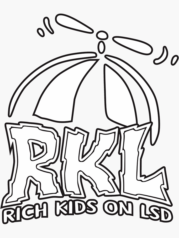 Pegatina «Niños ricos en LSD Niños ricos en LSD Camiseta esencial» de ...