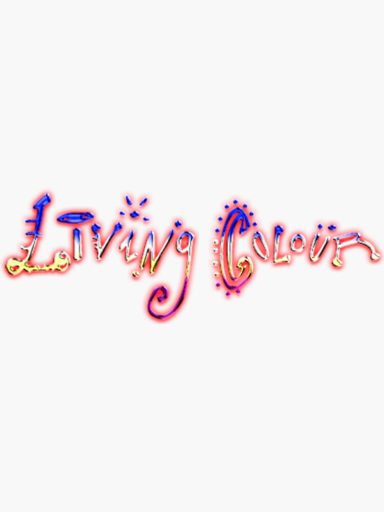 "Living Colour Band Logo T-Shirt" Sticker for Sale by TheresaGldea ...