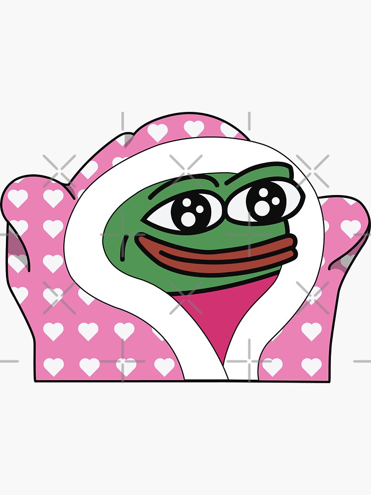 "BLANKIES Peepo - Heart Pattern" Sticker for Sale by redstarblankies ...