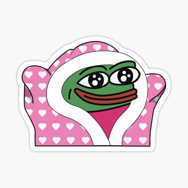 "BLANKIES Peepo - Heart Pattern" Sticker for Sale by redstarblankies ...