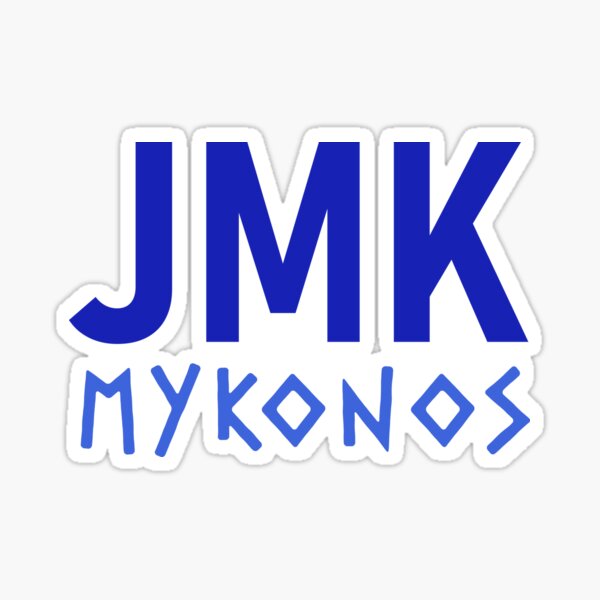 "JMK MYKONOS AIRPORT no.1" Sticker by angelisart | Redbubble