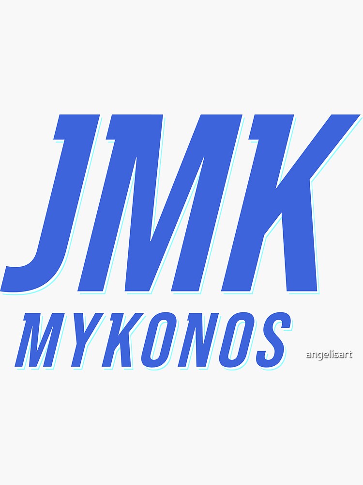 "JMK MYKONOS AIRPORT no.2" Sticker by angelisart | Redbubble