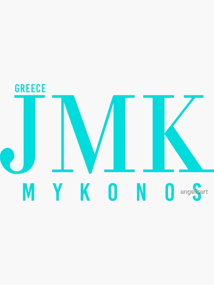 "JMK MYKONOS AIRPORT no.3" Sticker for Sale by angelisart | Redbubble