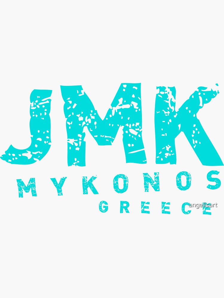 "JMK MYKONOS AIRPORT no.7" Sticker by angelisart | Redbubble