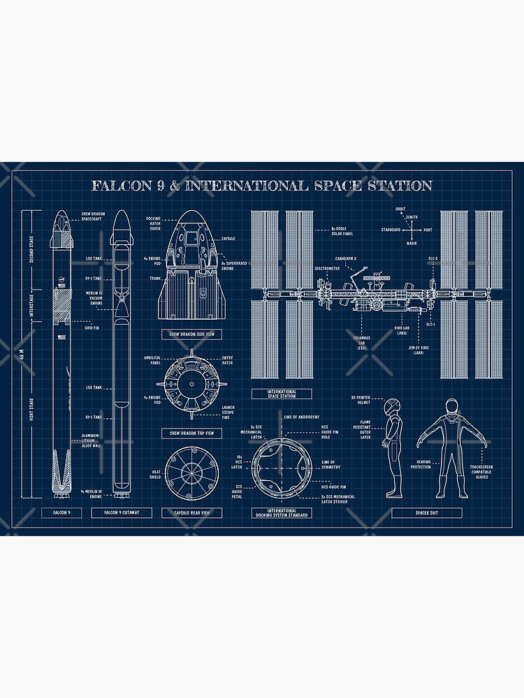 "SpaceX-NASA: Falcon 9 & International Space Station (Navy Blueprint ...