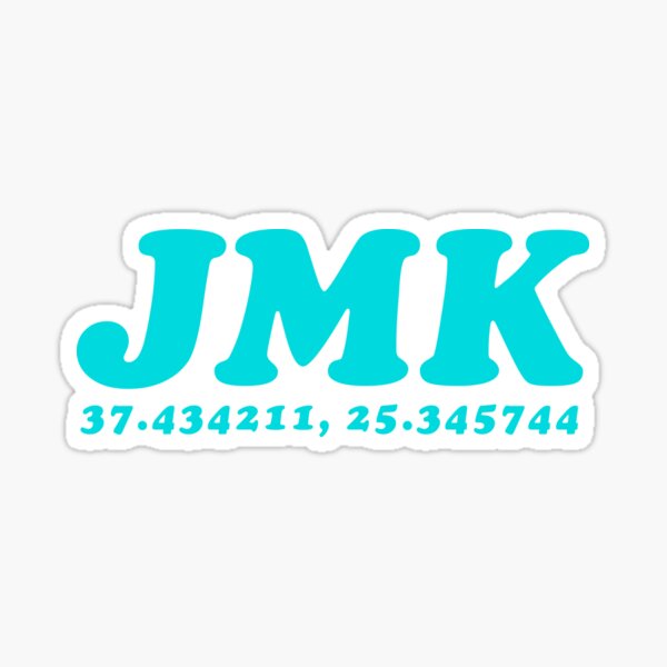 "JMK MYKONOS AIRPORT no.8" Sticker by angelisart | Redbubble