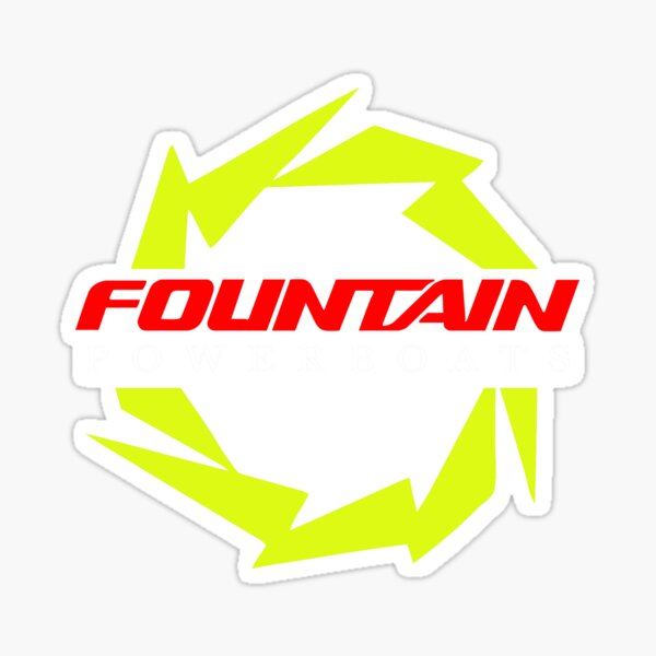 "Fountain Powerboats Boat" Sticker by Shoppingidd | Redbubble