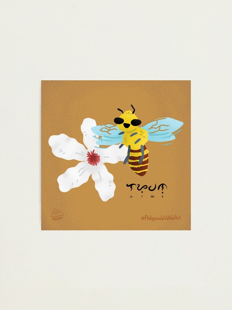 Impression photo « Abeille asiatique, Apis cerana ou Laywan en ...