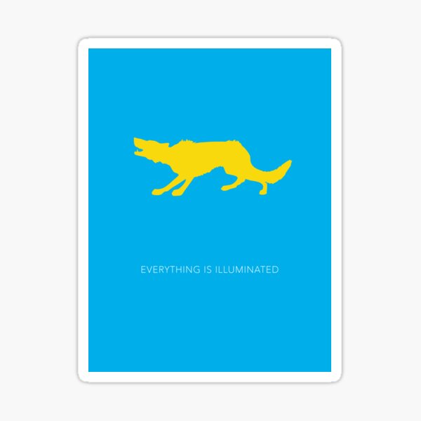 "Minimalist Everything is Illuminated" Sticker by FrankyPants | Redbubble