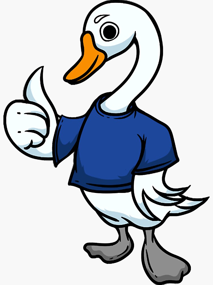 "Cute Anthropomorphic Human-like Cartoon Character Swan in Clothes ...